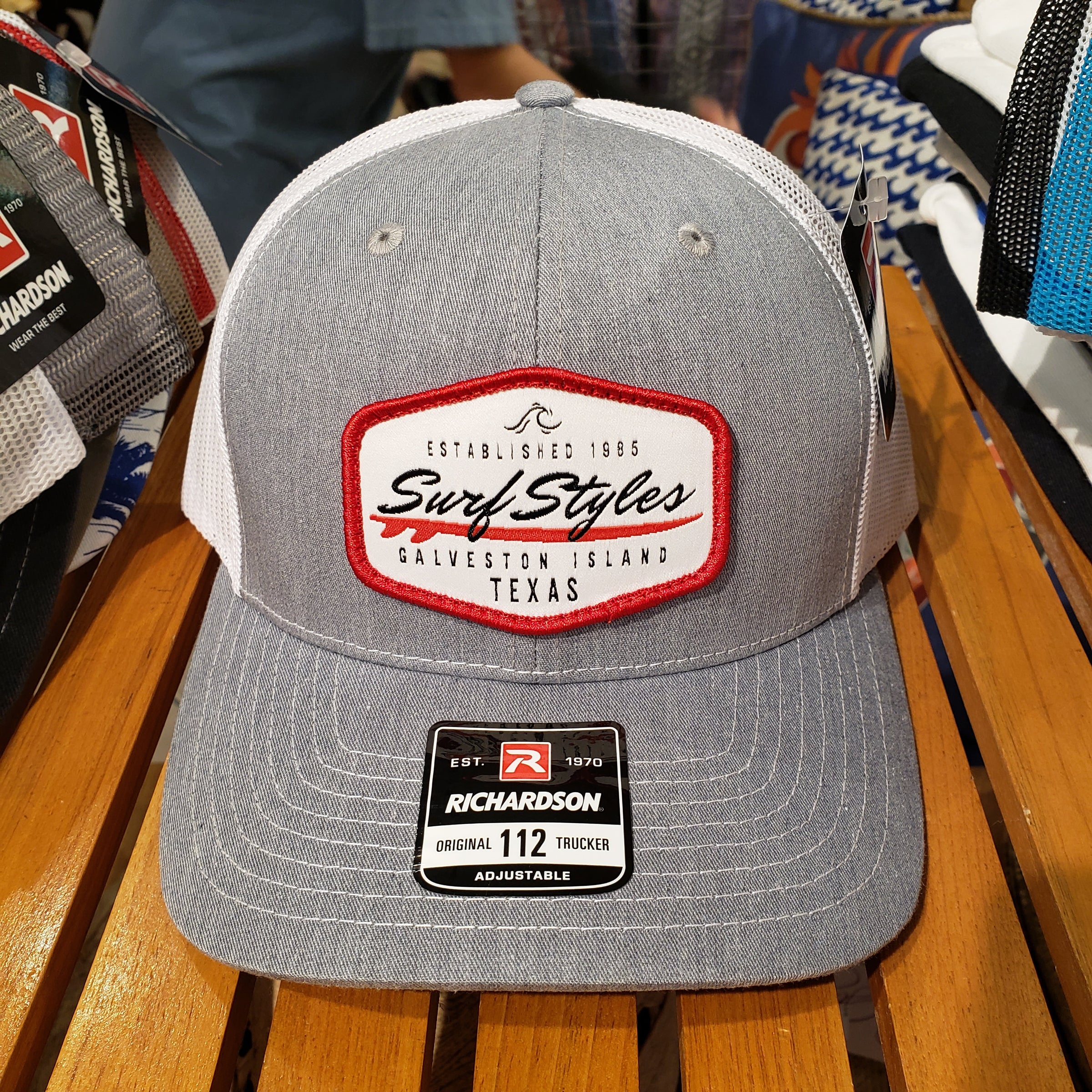 Surf Styles Patch Hat, Richardson 112, Grey/White